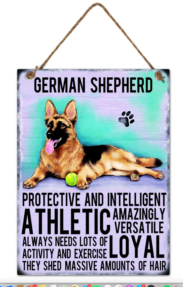 Dog Metal Sign - German Shepherd – The Blue Bowerbird
